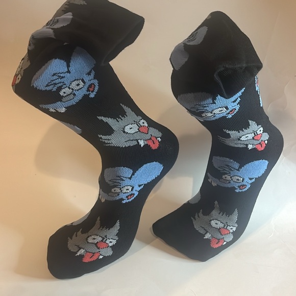 Matt Groening | Accessories | Nwt Itchy Scratchy Cartoon Socks 63 ...